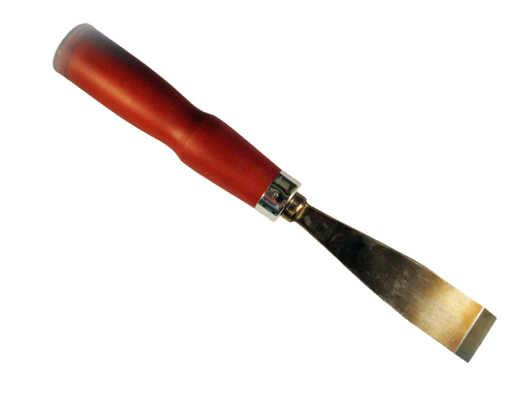 Leather Tipped Handle #1 Straight Chisel 32mm (1.25")- Single bevel ...