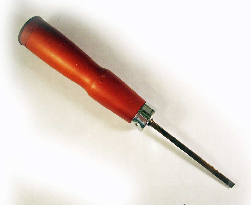 Leather Tipped Handle #1 Straight Chisel 6mm (1/4")- Double bevel ...
