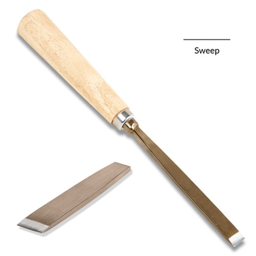 PRO Mallet #1 Straight Chisel 1/2"- Double bevel — Mountain Woodcarvers
