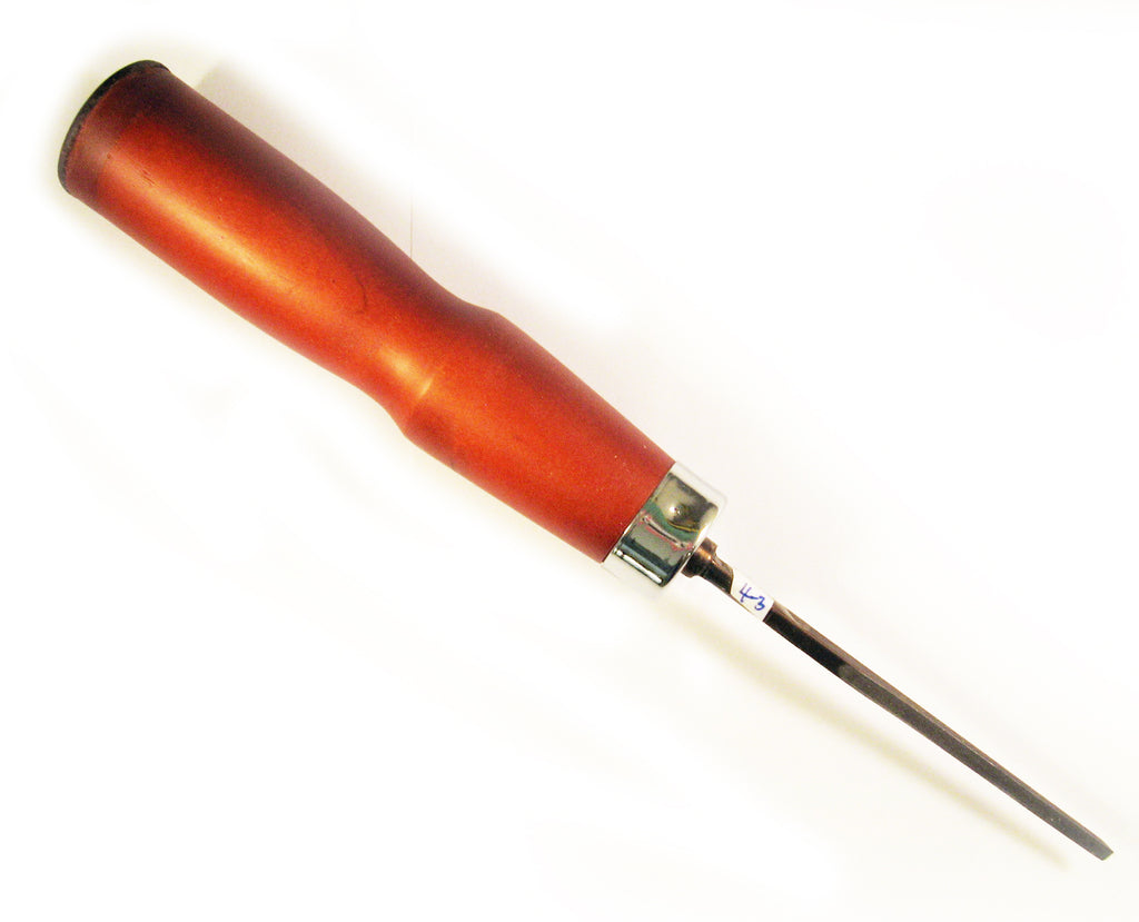 Leather Tipped Handle #3 Shallow Gouge 3mm — Mountain Woodcarvers