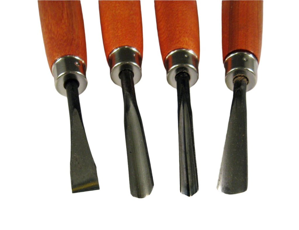 SALE Straight Handle Carving 4pc Set — Mountain Woodcarvers