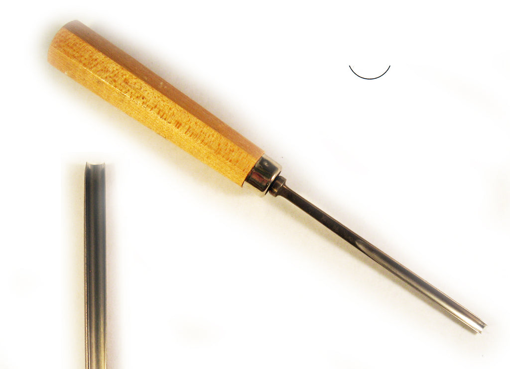 PRO Mallet #8 Deep Gouge 1/4" — Mountain Woodcarvers