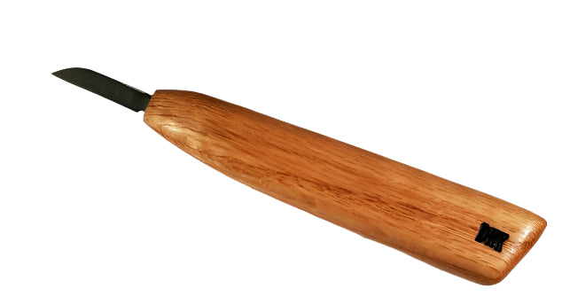 Deep Holler Carving Knife- 1.25"- FLAT GRIND-MEDIUM HANDLE — Mountain ...