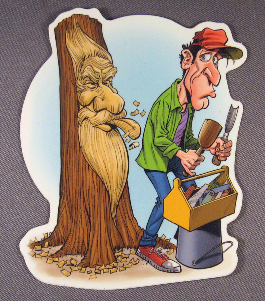 Woodspirit Sticker LARGE — Mountain Woodcarvers
